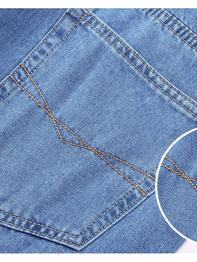 Men's 100% Cotton Jeans Solid Color Full Length Outdoor Casual Daily ...