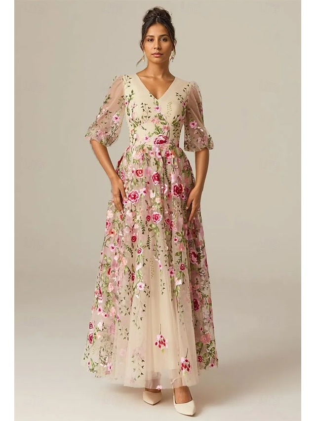 A-Linien-Kleid für die Hochzeit am Strand, elegantes Vintage-Kleid für ...