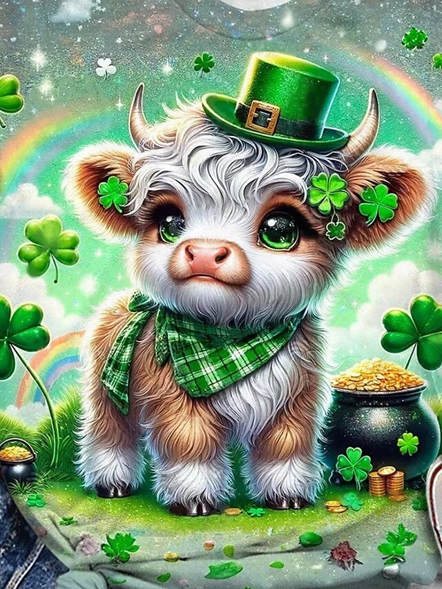 T-shirt pour femmes jour de la Saint-Patrick décontracté à manches ...