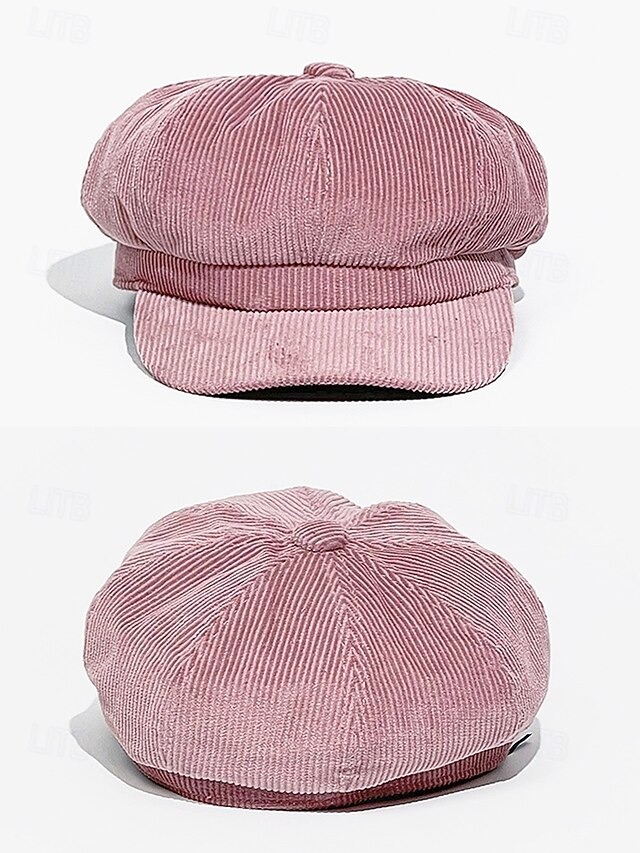 Women's Corduroy Newsboy Cap, Vintage Style, Soft and Comfortable ...