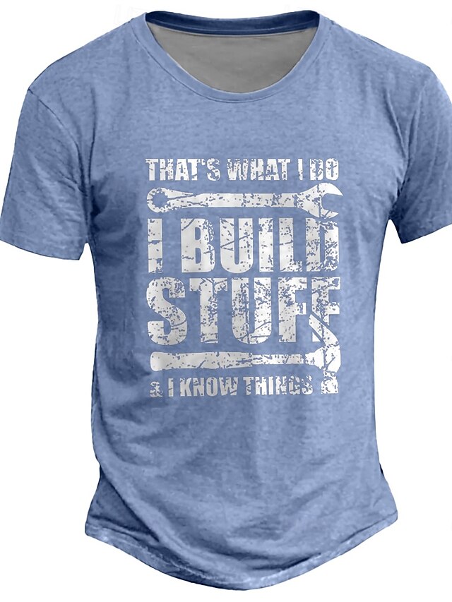Men's Funny Slang T Shirt Short Sleeve T shirt 3D Print Crew Neck Shirt ...