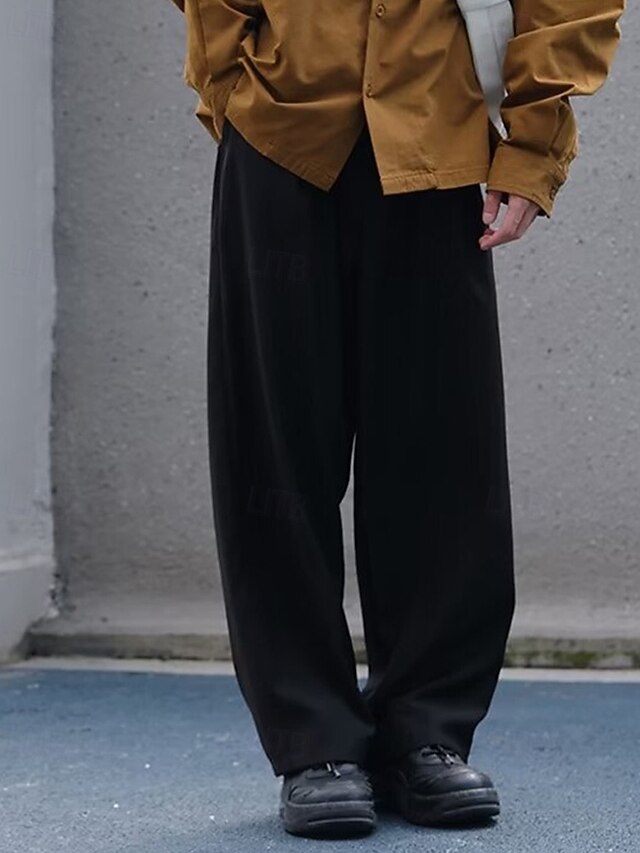 Men's Graduation Dress Pants Trousers Chinos Buttons Pocket Plaid ...