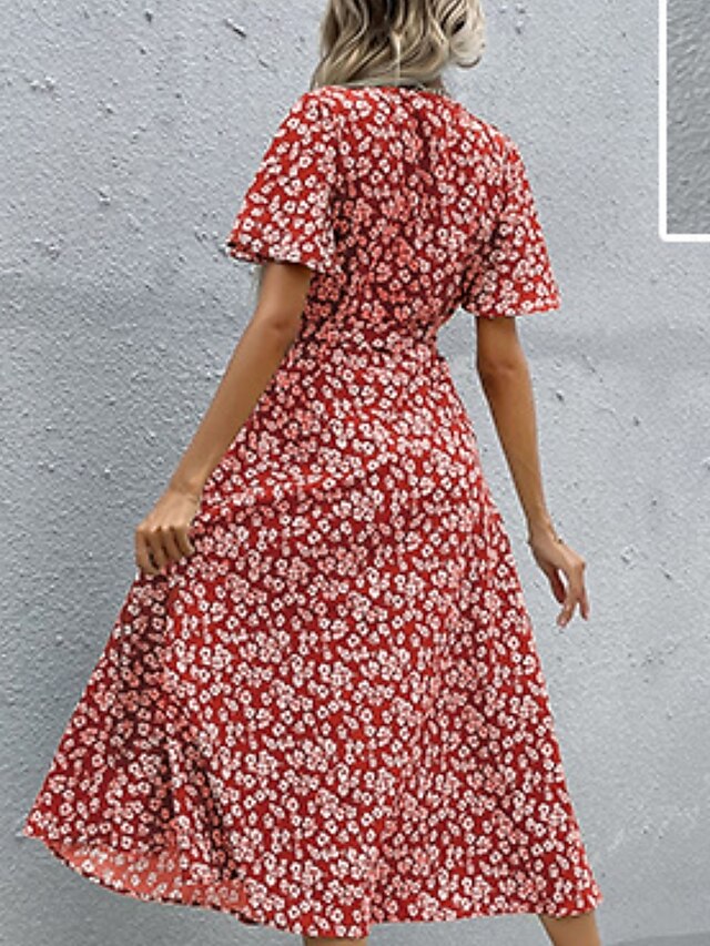 Women's Midi Dress Casual Dress A Line Dress Stylish Casual Vacation Daily Regular Fit Floral ...