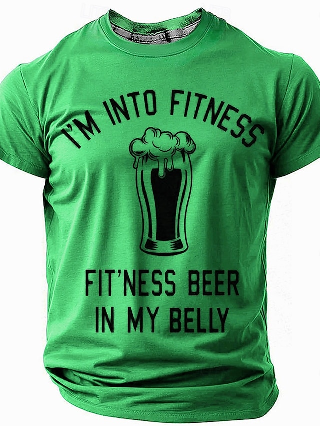 St. Patrick Men's Shamrock Lucky Irish T Shirt Short Sleeve T shirt 3D ...