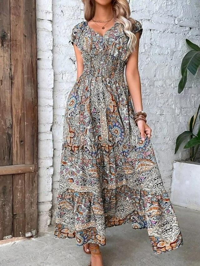 Women's Maxi long Dress Casual Dress Swing Dress Summer Dress Boho ...