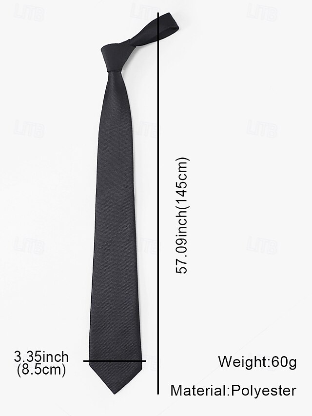 Men's Solid Color Satin Necktie – Classic Formal Tie for Business ...