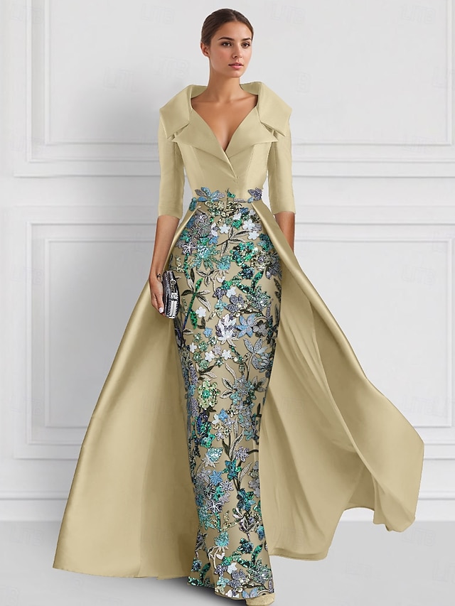 Beaded Eembroidered Ball Gown A-Line Evening Gown Mother of the Bride ...