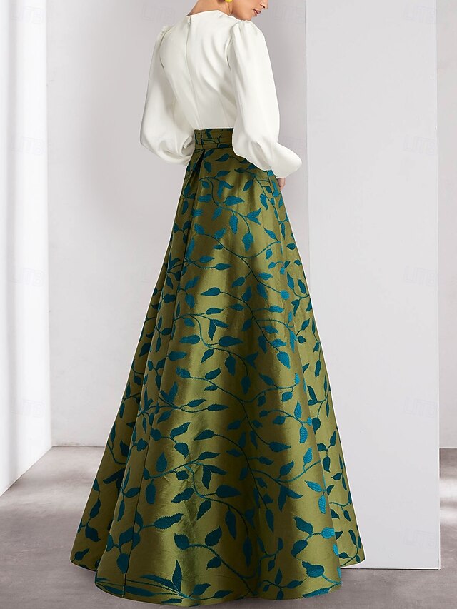 Floral A-Line Evening Gown Elegant Dress Formal Wedding Asymmetrical ...