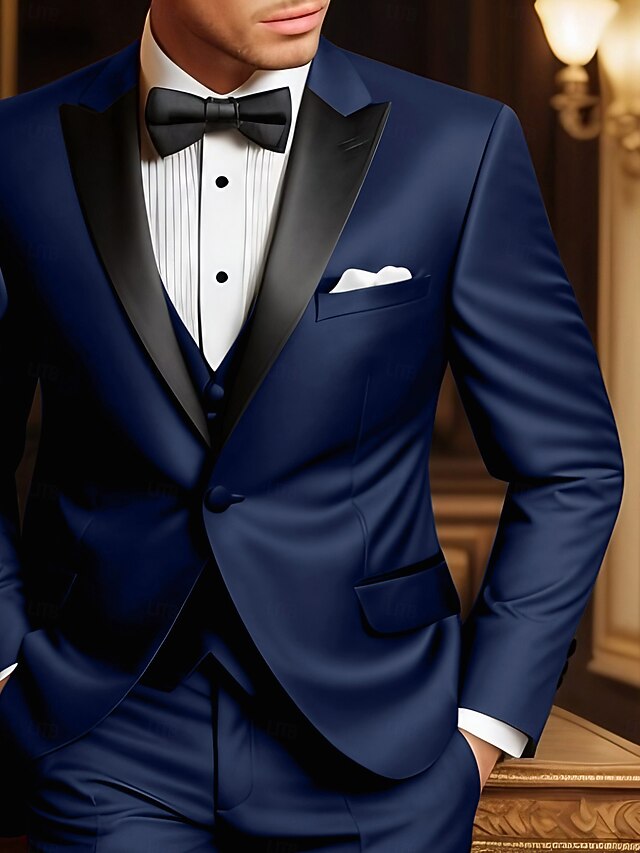 Men's Beach Wedding Spring Wedding Tuxedos Party / Evening Black ...