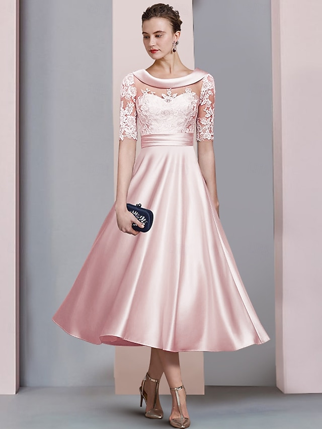 A-Line Gold Mother of the Bride Dress Wedding Guest Elegant Vintage ...