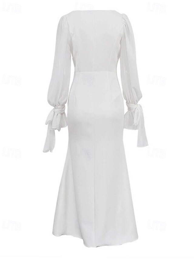 Sheath Column Floor Length Wedding Dresses Bridal Shower Dresses Bridal ...