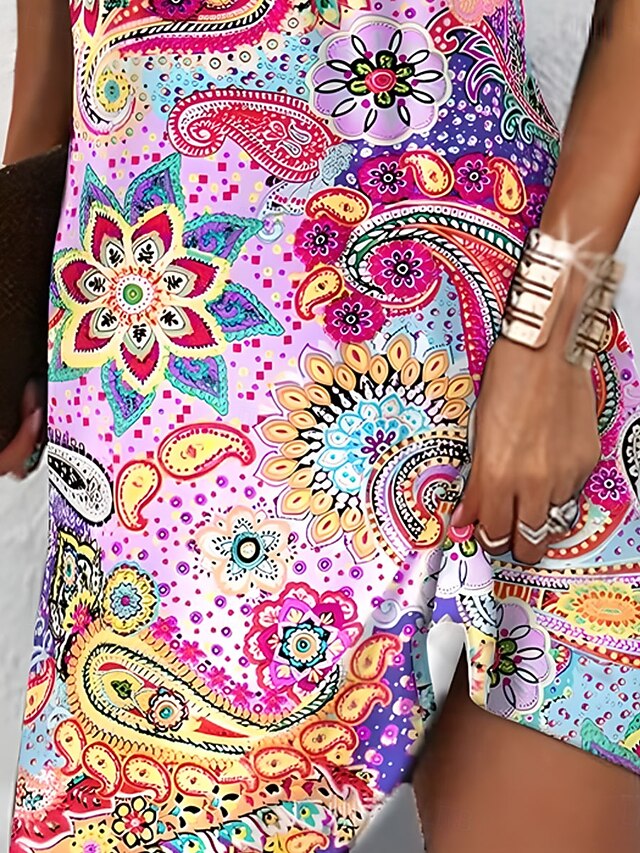 Dames Mini Jurk Petite Jurk T Shirt Jurk Tee Jurk Zomerjurk A-lijn Jurk Elegant Vintage Stijlvol ...