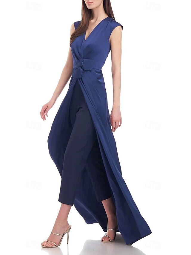 Formal Overskirt Jumpsuits Evening Gown Elegant Dress Wedding Guest ...