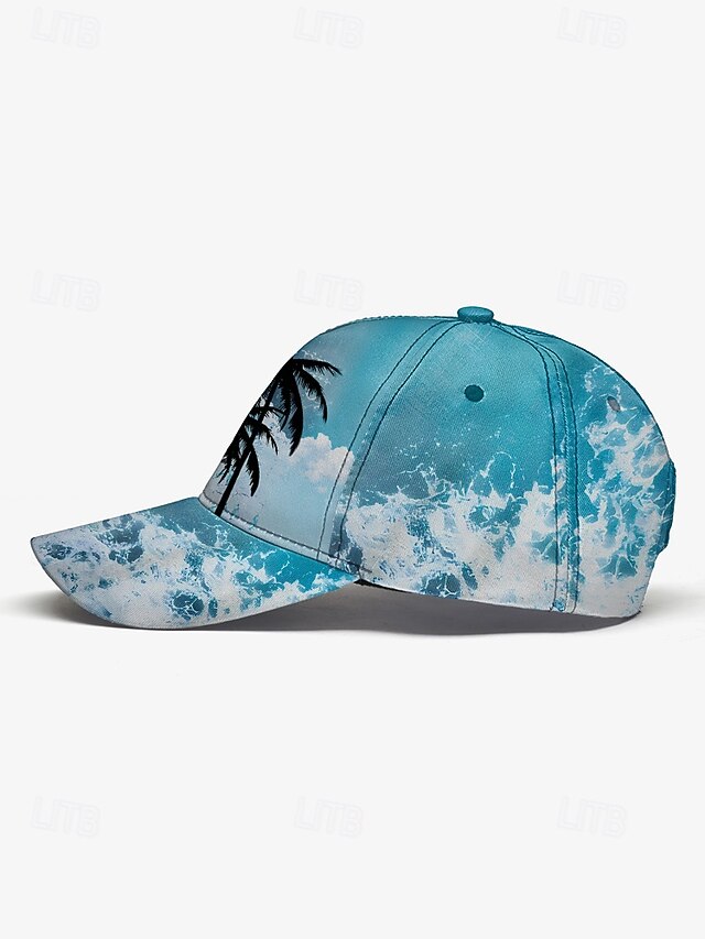 Tropical Palm Tree Baseball Cap – Summer-Inspired Design, Adjustable ...