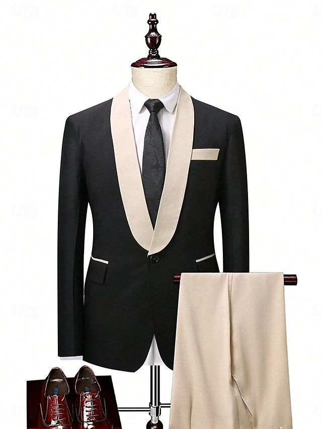 Costumes de mariage et de bal pour hommes Tuxedos Rouge Vert Mode ...