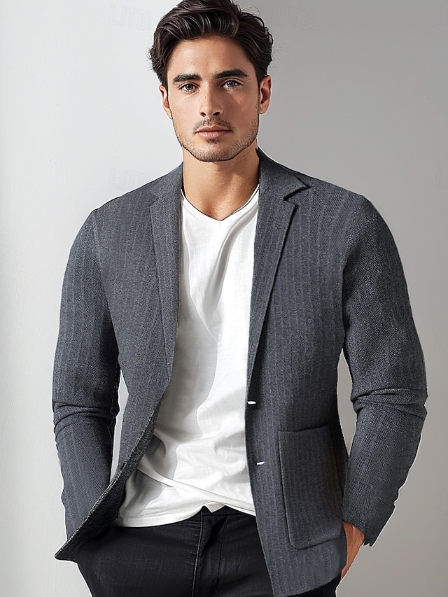 Chaqueta de lana para hombre, suéter, abrigo, para escuela, formal ...