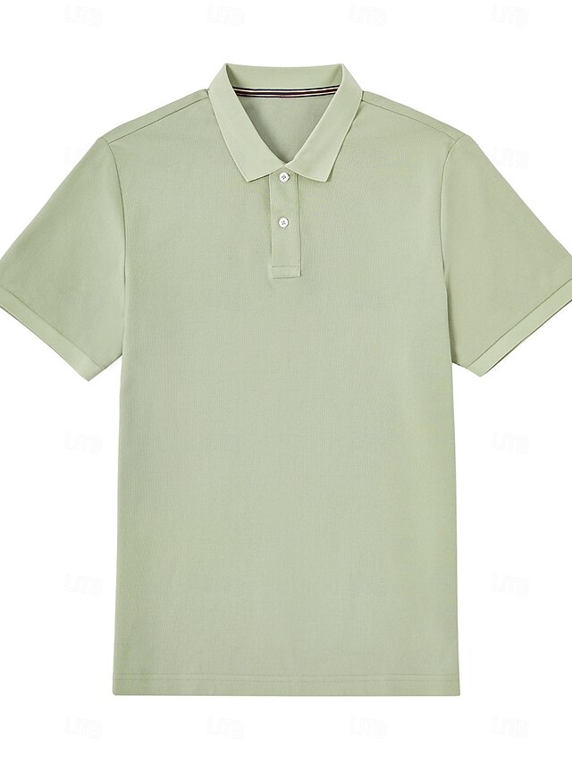 Men's Polo Knit Polo Sweater Business Casual Lapel Short Sleeve Formal ...