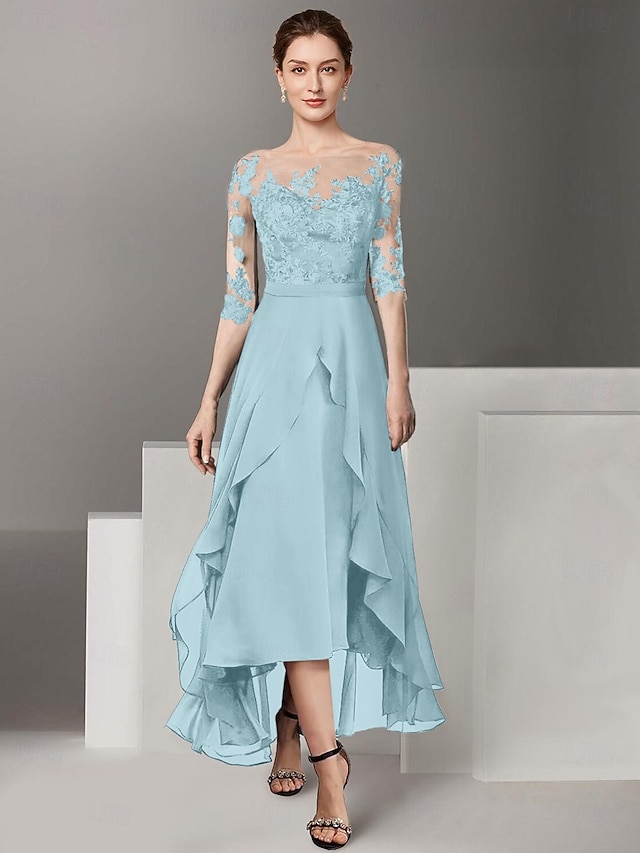 Rochie A-Line pentru mama miresei rochie formală pentru invitate la ...