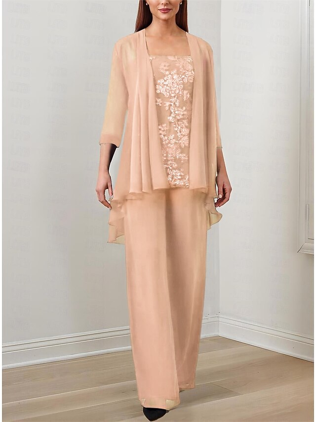 Jumpsuit / Pantsuit 3 Piece Mother of the Bride Formal Wedding Guest ...