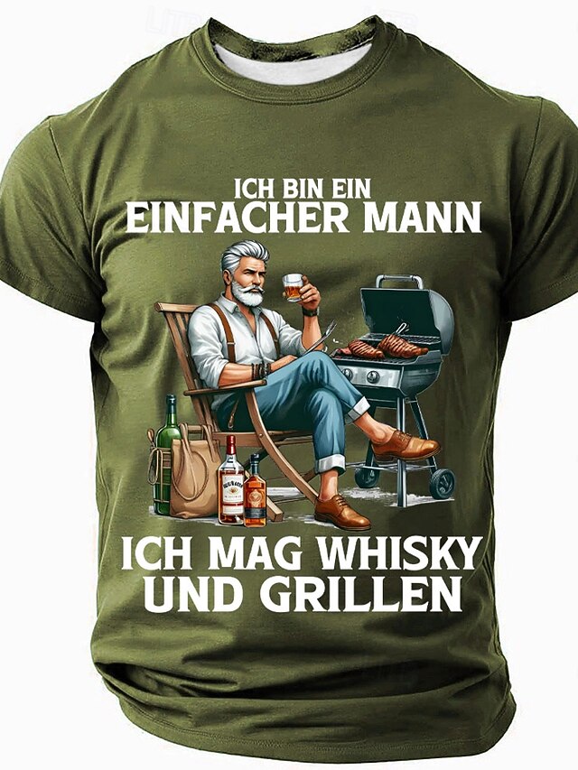 Lustige T Shirts MäNner Ich Bin Ein Einfacher Mann Ich Mag Whisky Und ...