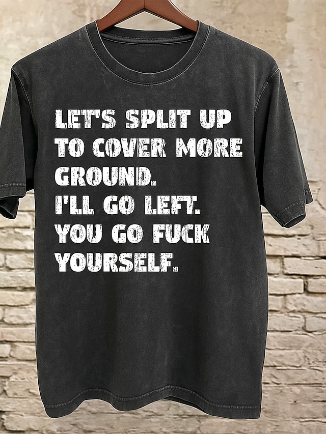 Men's Funny Offensive T shirt Tee Washed Shirt 100% Cotton Short Sleeve ...