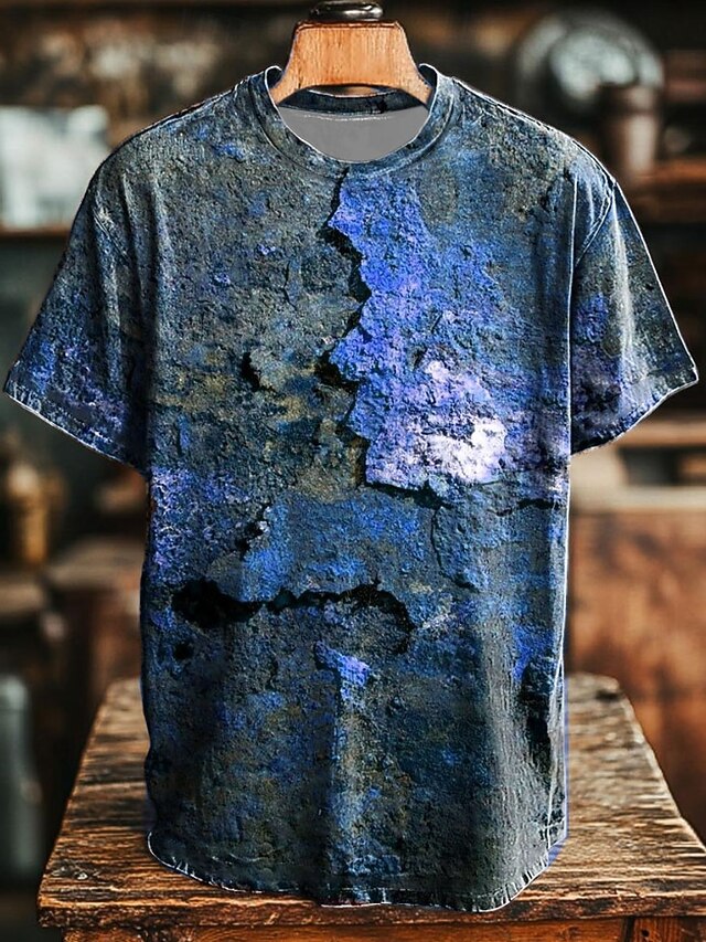 Men's Optical Illusion T Shirt Short Sleeve T shirt 3D Print Crew Neck ...