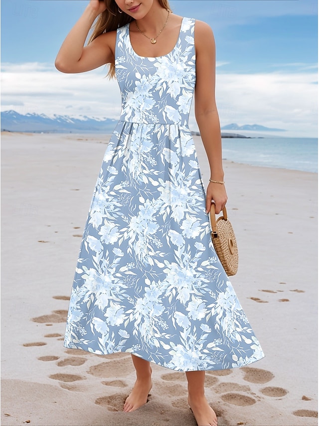 Women's Maxi Dress Sundress A Line Dress Slip Dress Pleated Dress ...