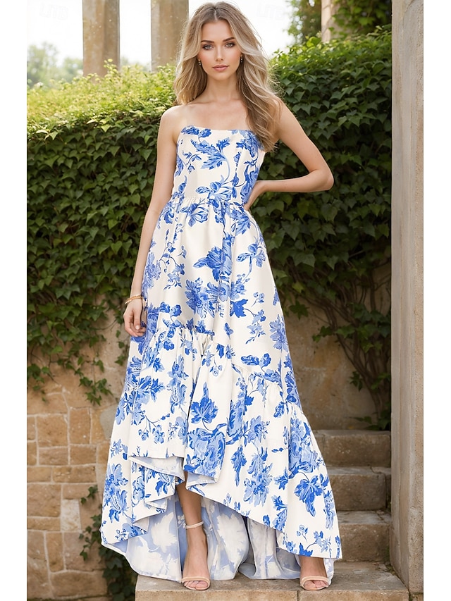 Robes cocktail A-line bleues Robe élégante Semi-formelle Mariage sur la ...