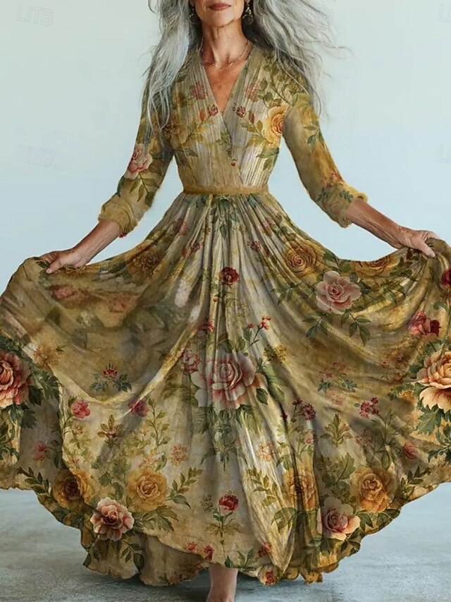 Dames Lange jurk maxi-jurk Casual jurk Swingjurk Zomerjurk Boho-jurk Vintage Vakantie Dagelijks ...