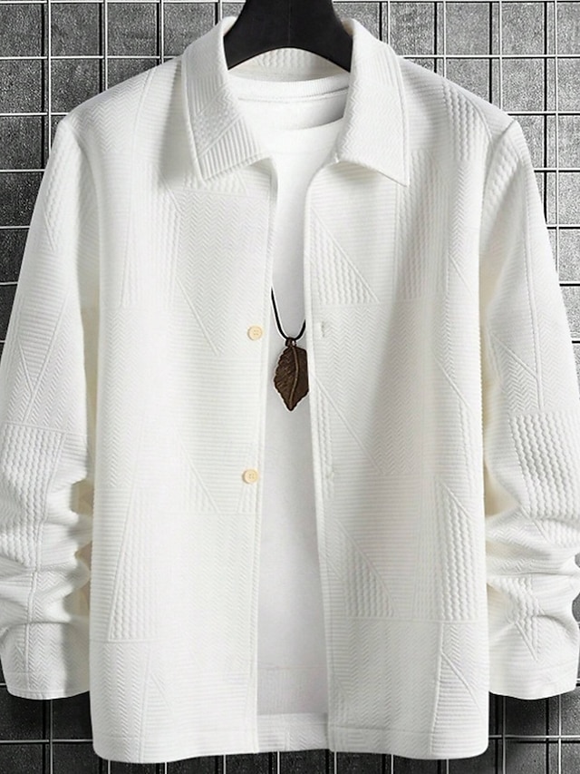 Men's Summer Jacket Shirt Jacket Transition Jacket Vacation Daily ...