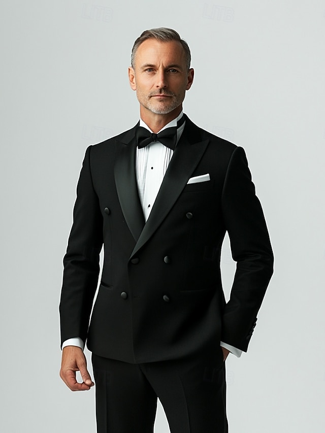 costumes de mariage pour hommes smokings cravate noire formels de ...