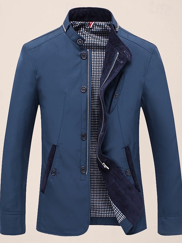 Men's Utility Jacket Transition Jacket Daily Windbreaker Pocket All ...