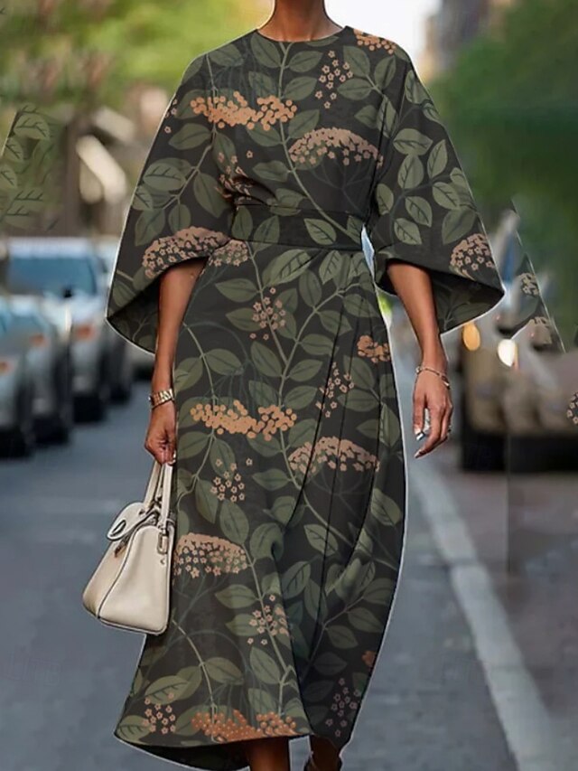 Dames Halflange jurk Bloemetjesjurk Jurk met print Klassiek Modern Buiten Vakantie Dagelijks ...