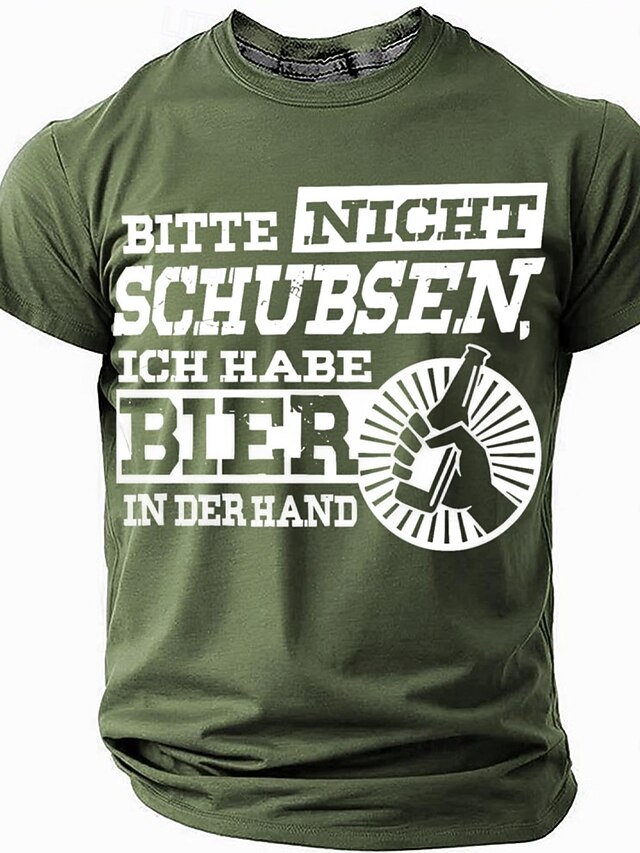 Herren Lustiges Bier Grafik T-Shirt "Bitte nicht drücken ich habe Bier ...