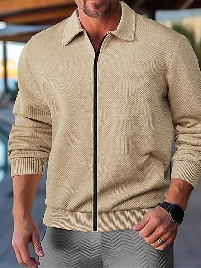 Men's Lightweight Jacket Casual Jacket Vacation Daily Breathable Pocket ...