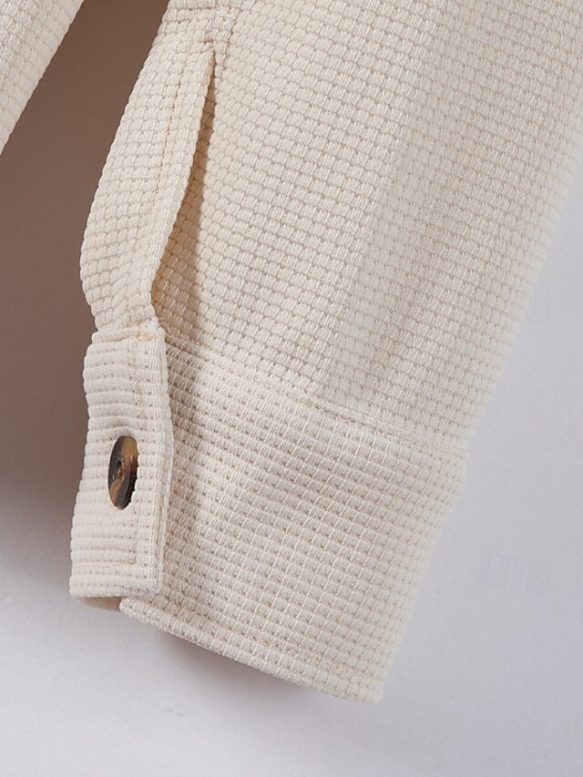 Men's Lightweight Jacket Waffle Jacket Shirt Jacket Casual Jacket ...