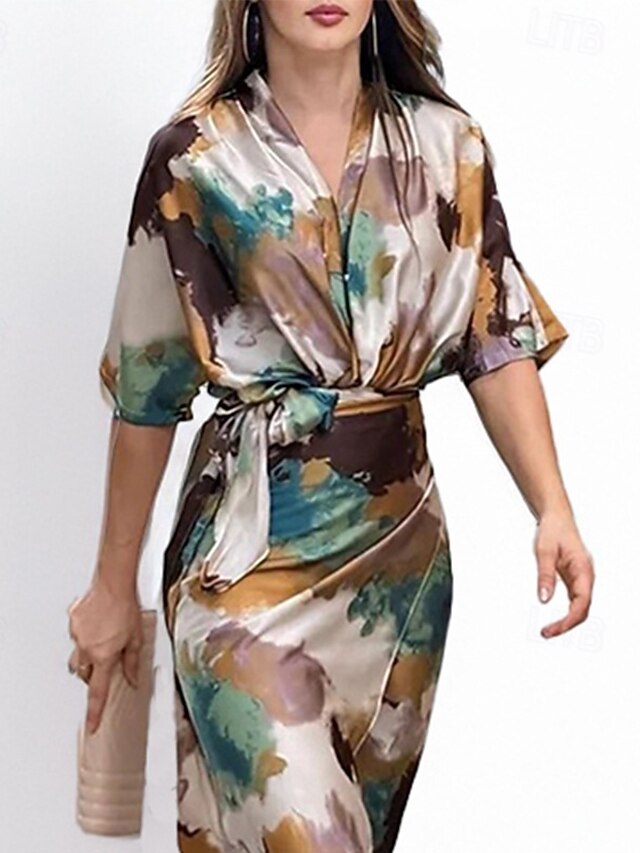 Dames Halflange jurk Casual jurk Schede jurk Modieus Modern Dagelijks Strand Weekend Normale ...