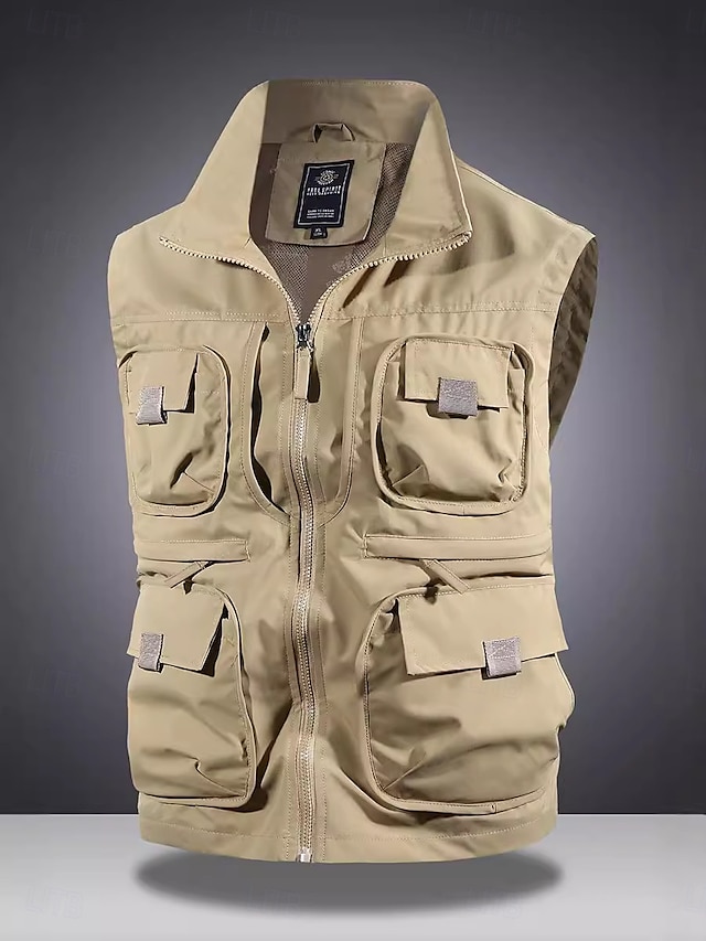 Men's Outdoor Vest Tactical Jacket Sports Outdoor Casual Fishing ...