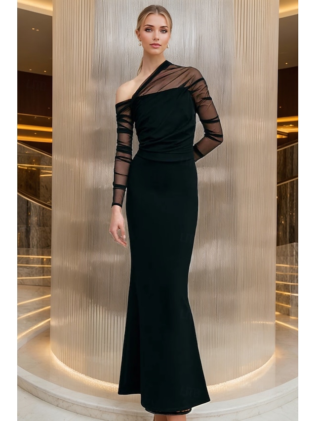 Mermaid / Trumpet Sheath / Column Floor Length Prom Dresses Evening ...