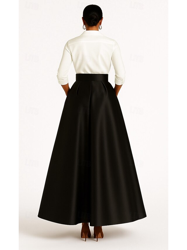 A-Line Floor Length Shirt Dress Wedding Guest Dress Formal Dresses ...