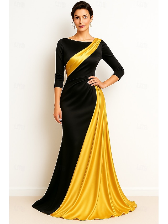 A-Line Floor Length Prom Dresses Evening Gown Ball Gown Formal Dress ...