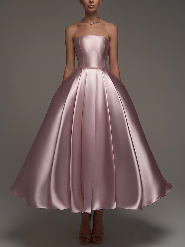 Ball Gown A-Line Ankle Length Cocktail Dresses Party Dresses Elegant ...