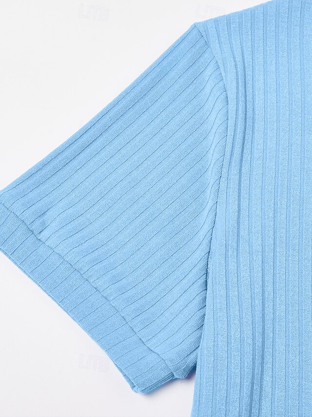 Men's Zip Polo Muscle Shirt Vacation Casual Lapel Quarter Zip Short ...