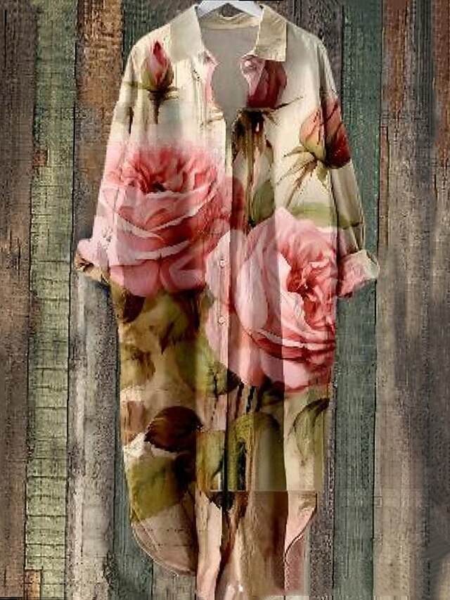 Dames Halflange jurk Shirtjurk Casual jurk Modieus Modern Dagelijks Strand Weekend Normale ...