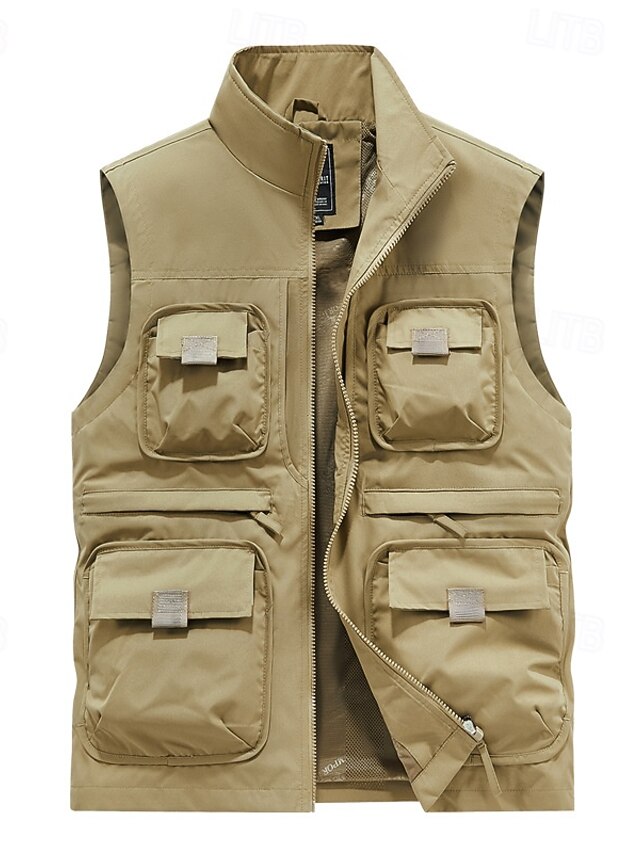Men's Outdoor Vest Tactical Jacket Sports Outdoor Casual Fishing ...