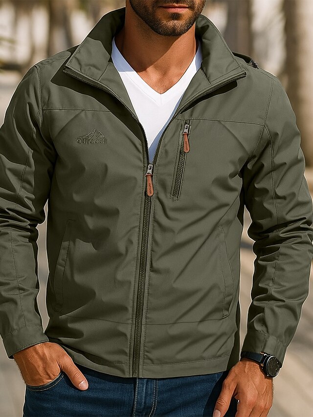 Men's Outdoor Jacket Tactical Jacket Windcheater Jacket Street Casual ...