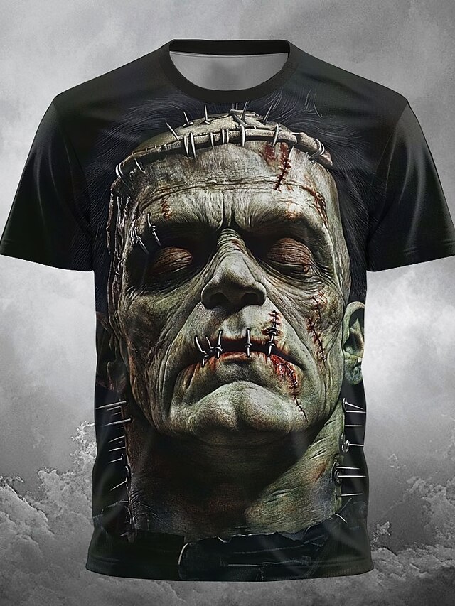 Men's Zombies 3D T Shirt Short Sleeve T shirt 3D Print Crew Neck Shirt ...