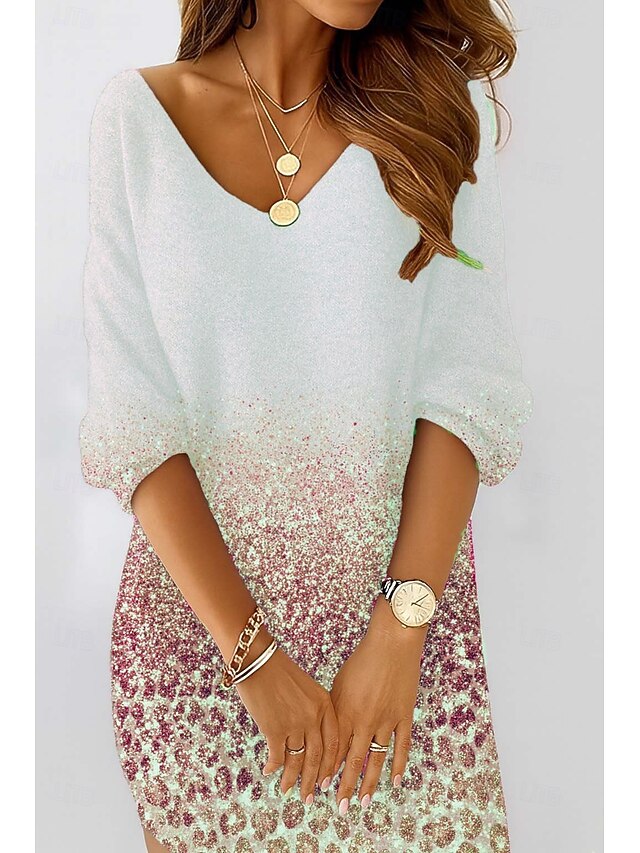 Femmes Mini Robe Robe fourreau Fête Occasionnel Boho Soirée Quotidien ...