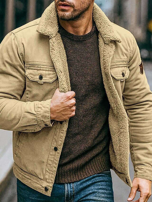 Homme Veste en Polaire Veste Cargo Veste de Travail Formel Maison Coupe ...