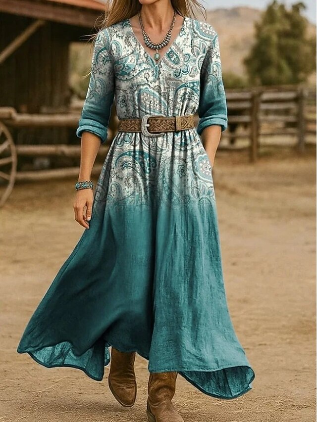 Women's Maxi Dress Boho A Line Dress Vacation Casual Going out Beach ...